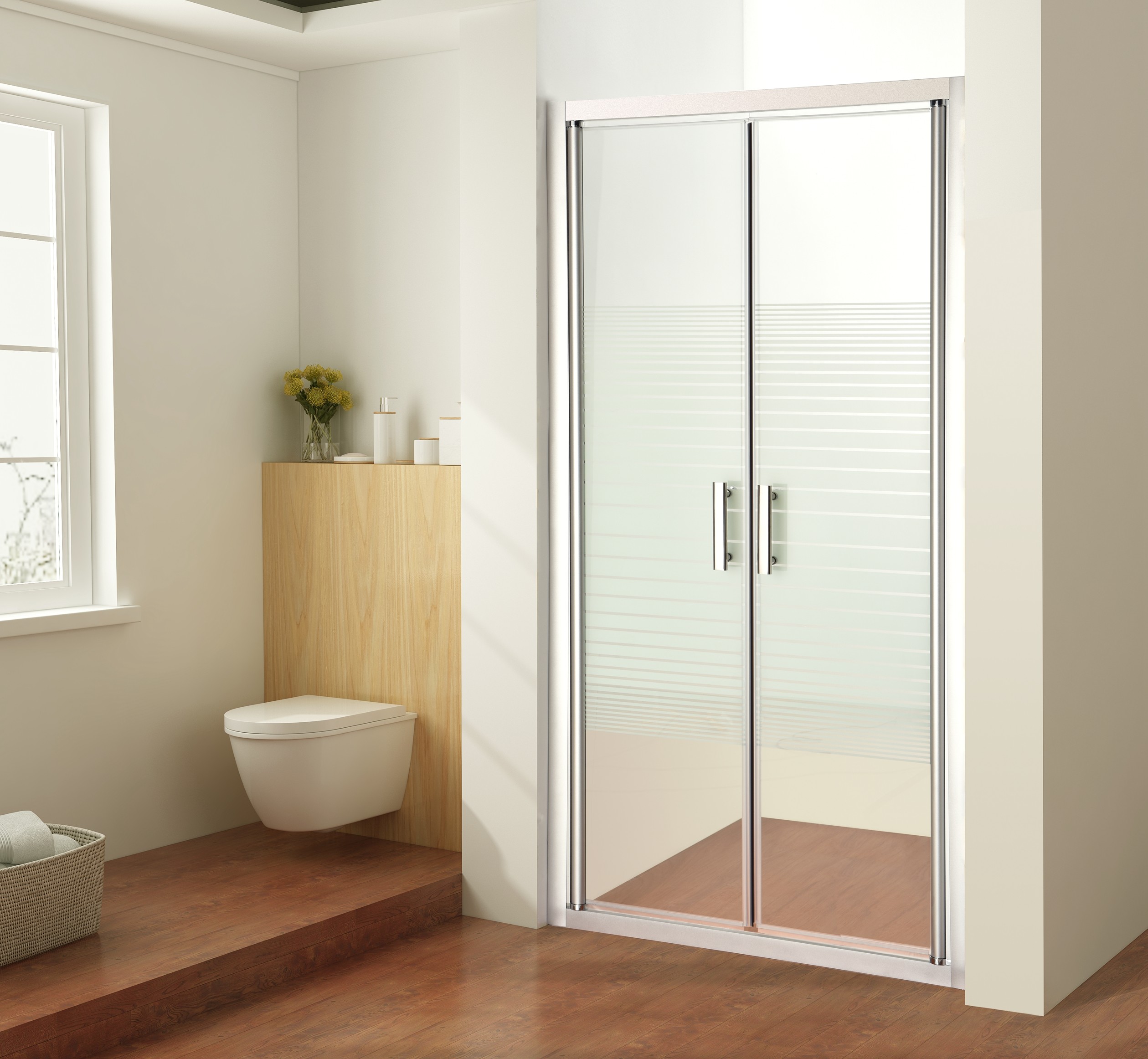2.6ftx2.6ftx6.2ft Frameless Corner Entry Shower Enclosure 6mm